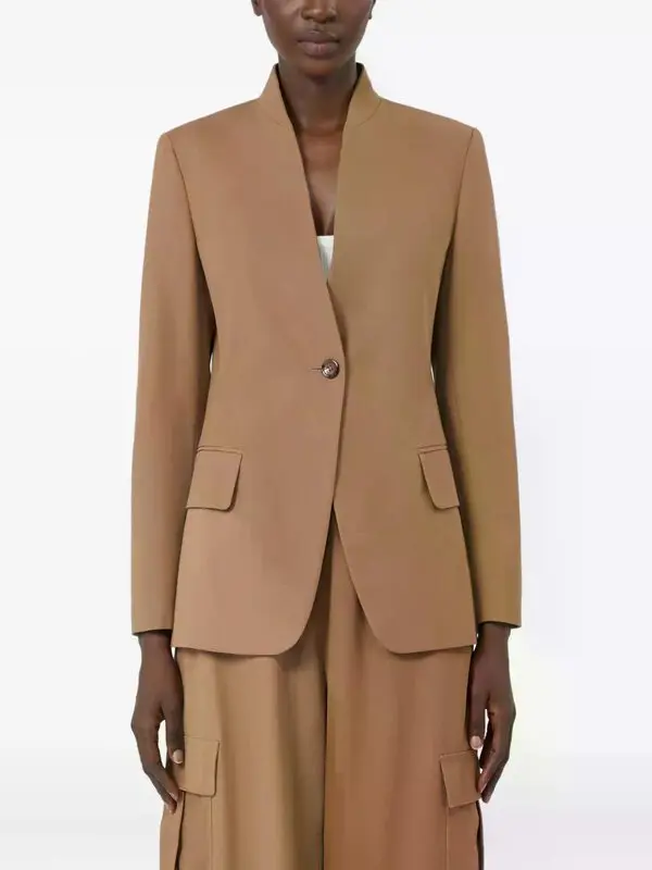 Max Mara Stand-collar Single-button Jacket