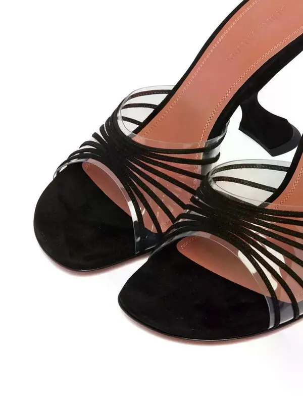 Amina Muaddi 90mm Mookie Suede Sandals