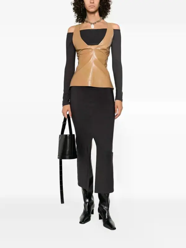 Nanushka Ferr Halterneck Leather Top