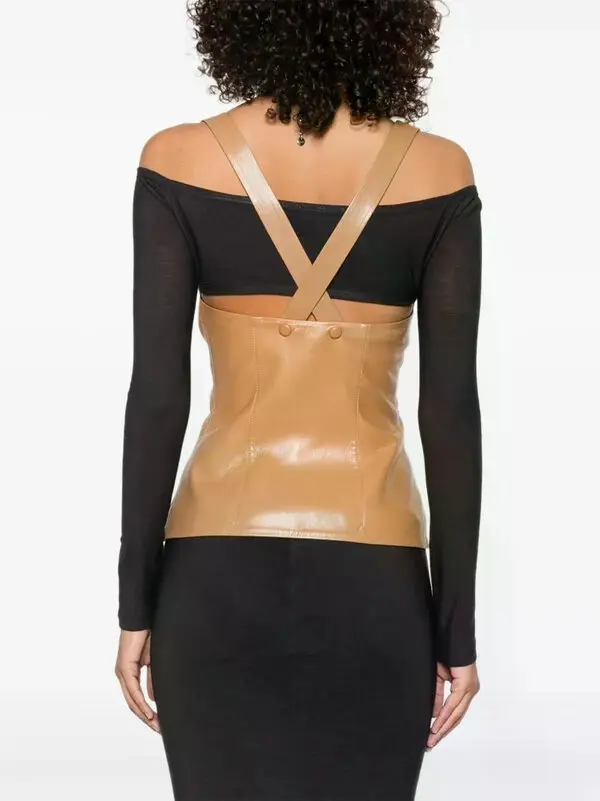 Nanushka Ferr Halterneck Leather Top