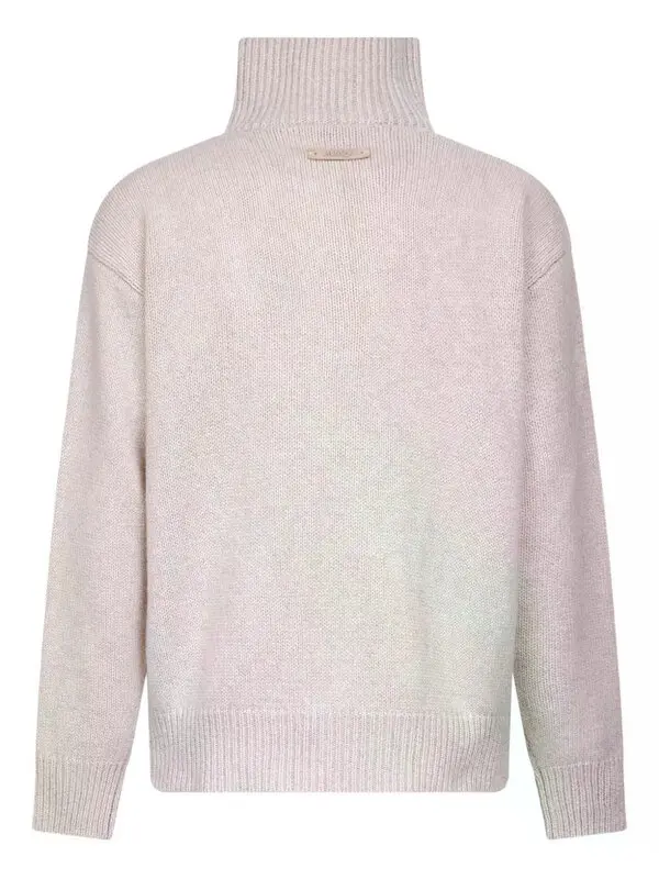 AUTRY Zip Neck Ribbed Sweater