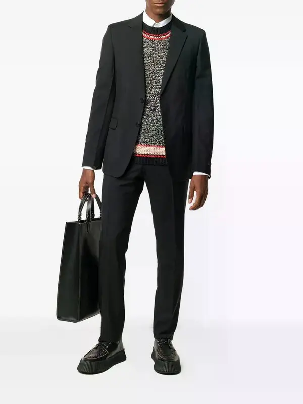 Prada Single Breasted Wool And Mohair Suit