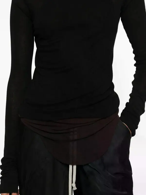 Rick Owens Ribbed-knit Long-sleeve T-shirt