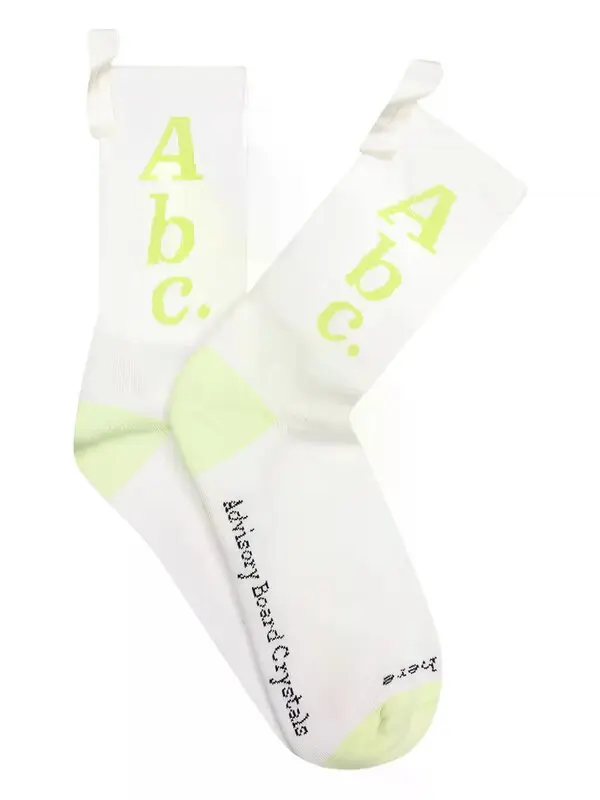 ADVISORY BOARD CRYSTALS Abc Logo Socks - White