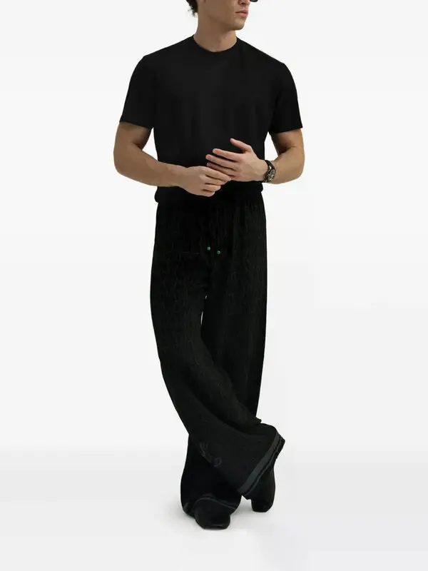 DOMAINE DES ARTISTES Lion-embellished Patterned Trousers - Black