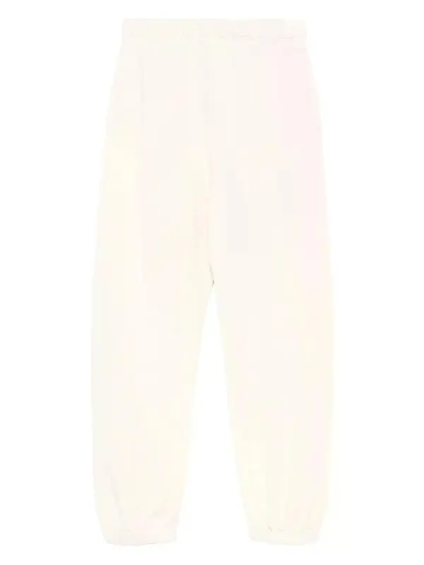 Pinko Elastic-ankle Cotton Trousers - Neutrals