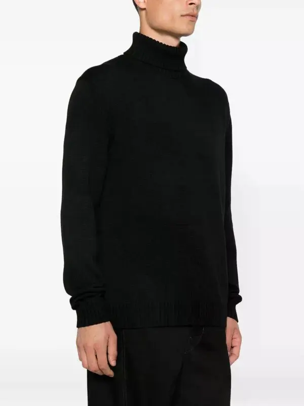 ZANONE Turtleneck Wool Sweater - Black