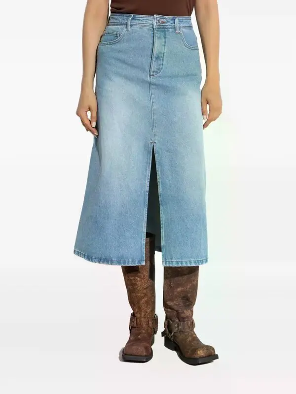 A.p.c. Front-slit Denim Skirt