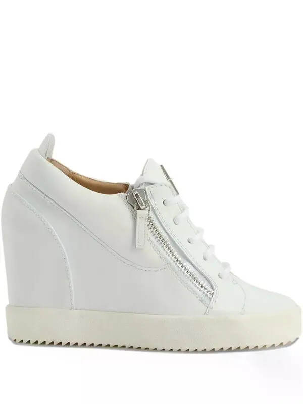GIUSEPPE ZANOTTI Addy Wedge Zip Sneakers - White