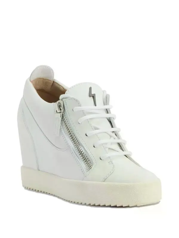 GIUSEPPE ZANOTTI Addy Wedge Zip Sneakers - White