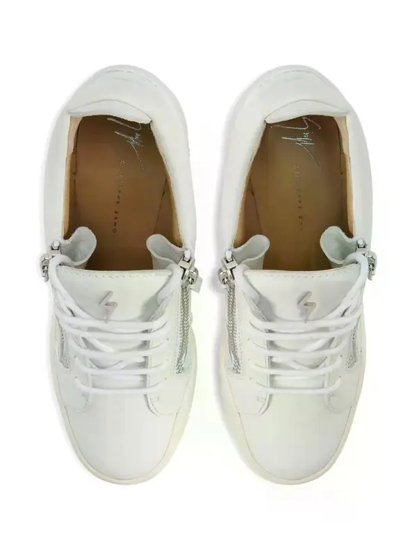 GIUSEPPE ZANOTTI Addy Wedge Zip Sneakers - White
