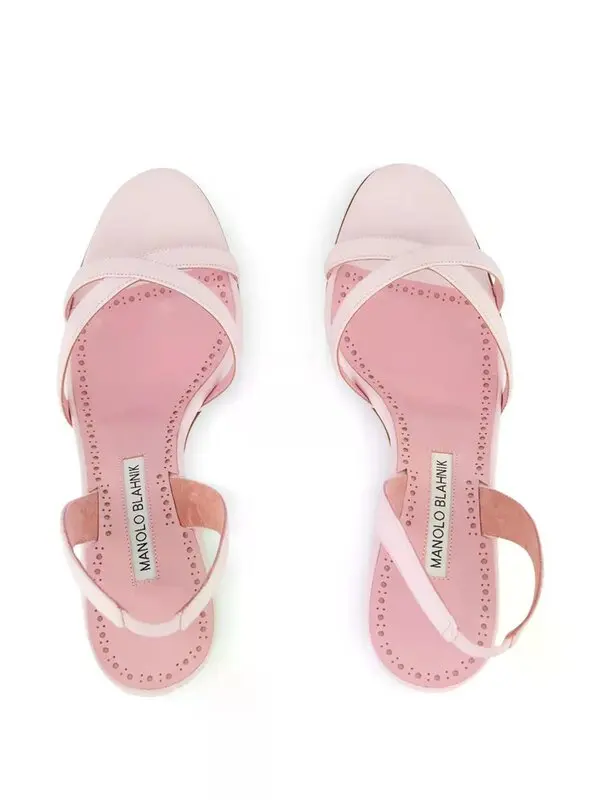 Manolo Blahnik 90mm Ammoursli Slingback Sculpted-heel Sandals