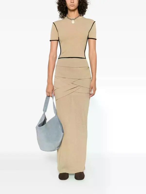 Nanushka Draped-panel Maxi Skirt