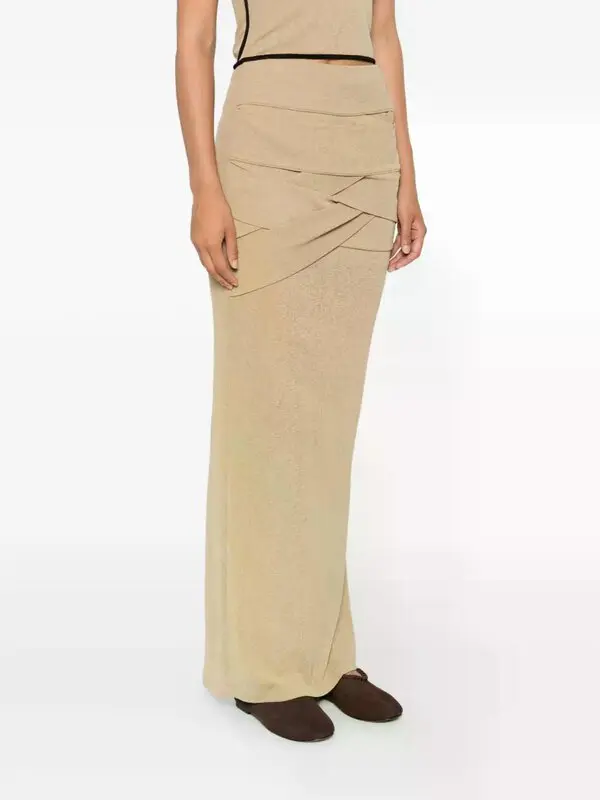 Nanushka Draped-panel Maxi Skirt