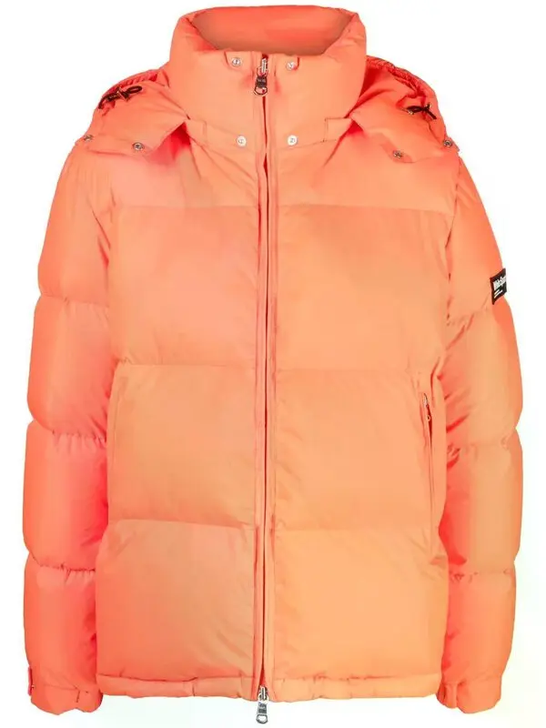 WHITESPACE Logo-patch Padded Jacket - Orange