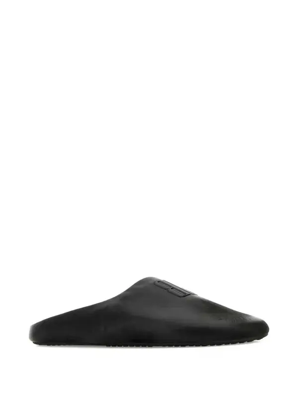 Balenciaga Leather Logo Mules