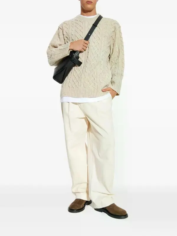 Moschino Cable-knit Virgin Wool Sweater