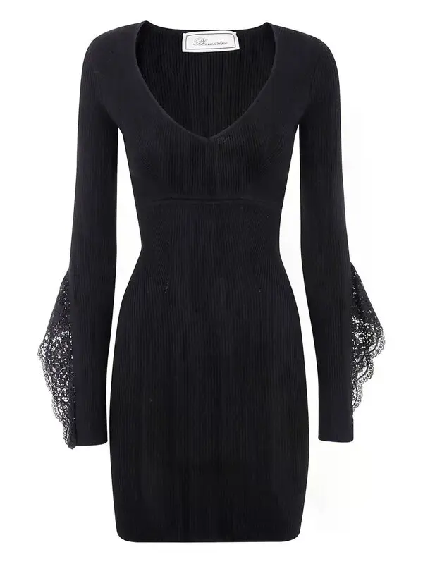 Blumarine Ribbed Mini Dress