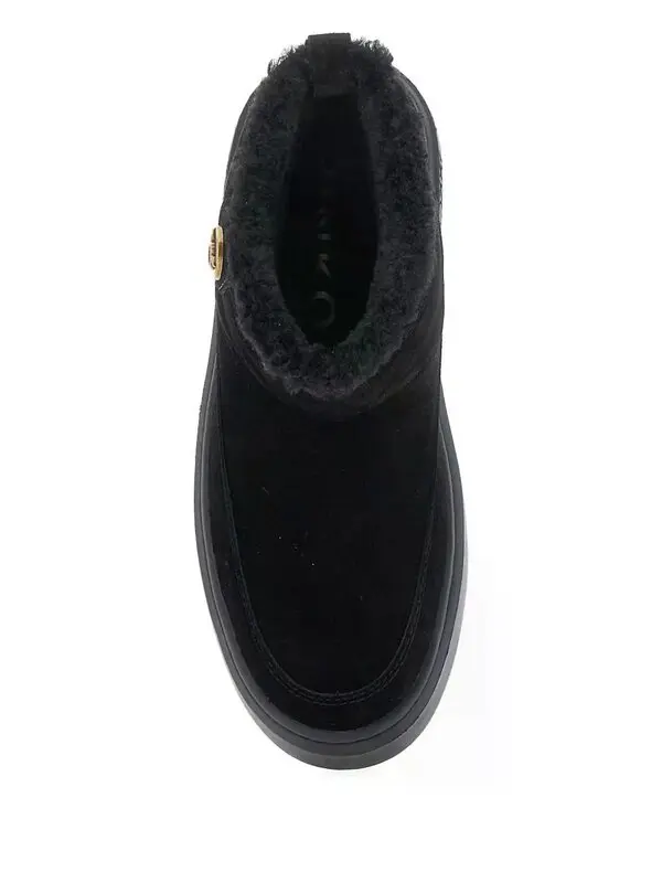 Pinko Suede Platform Boots - Black