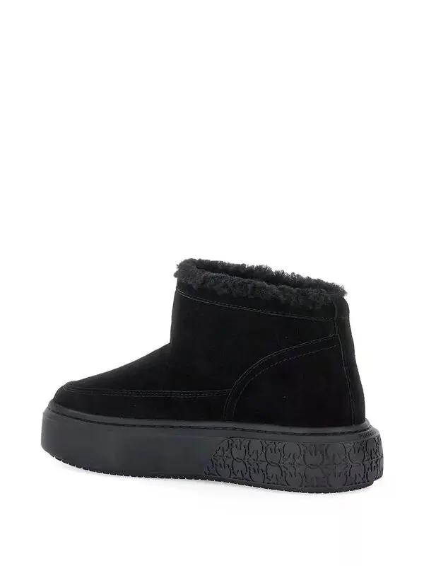 Pinko Suede Platform Boots - Black