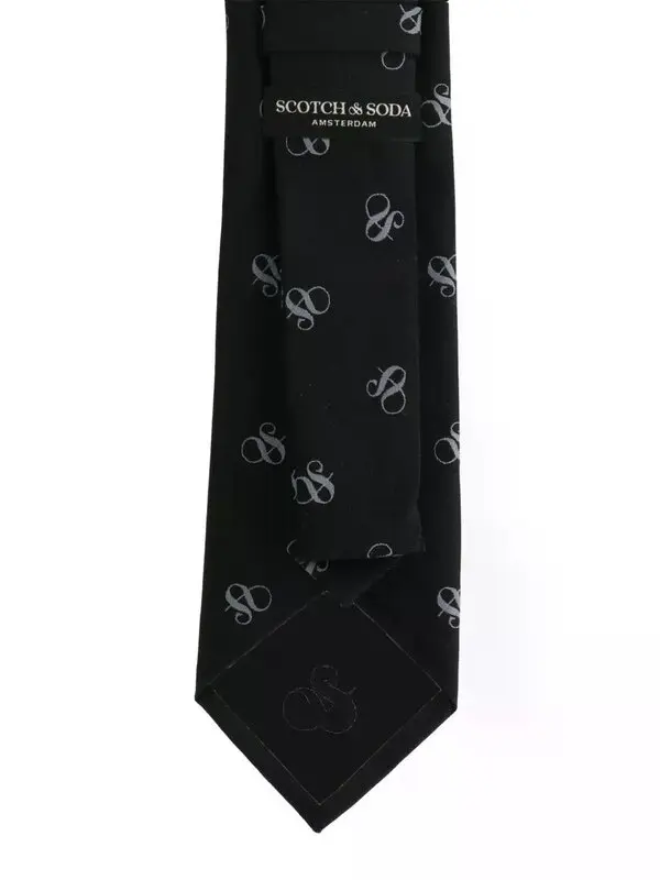 Scotch & Soda Logo-print Neck Tie