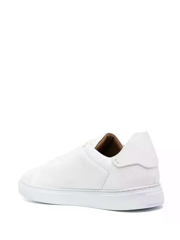 BILLIONAIRE Logo-plaque Low-top Leather Sneakers