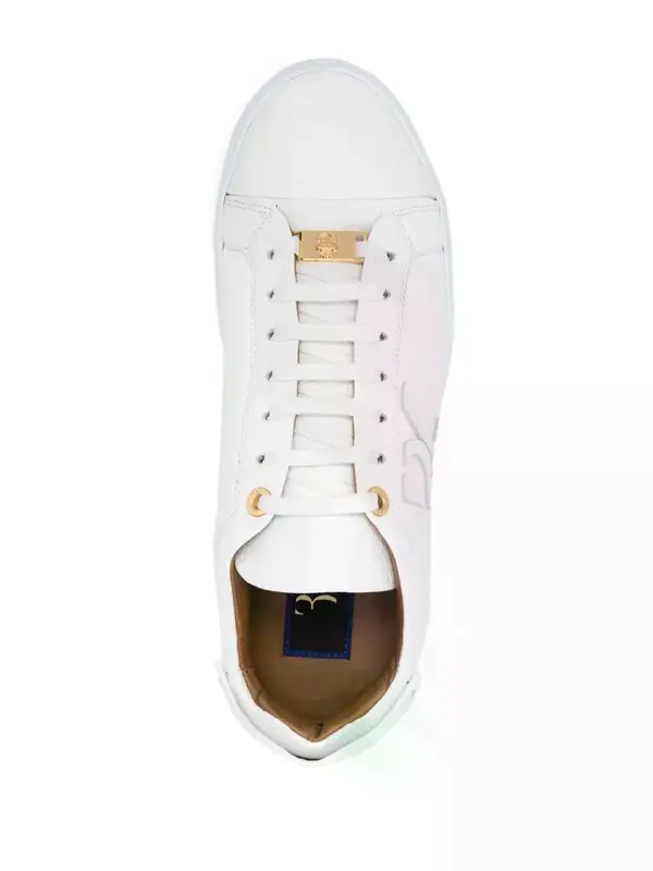 BILLIONAIRE Logo-plaque Low-top Leather Sneakers