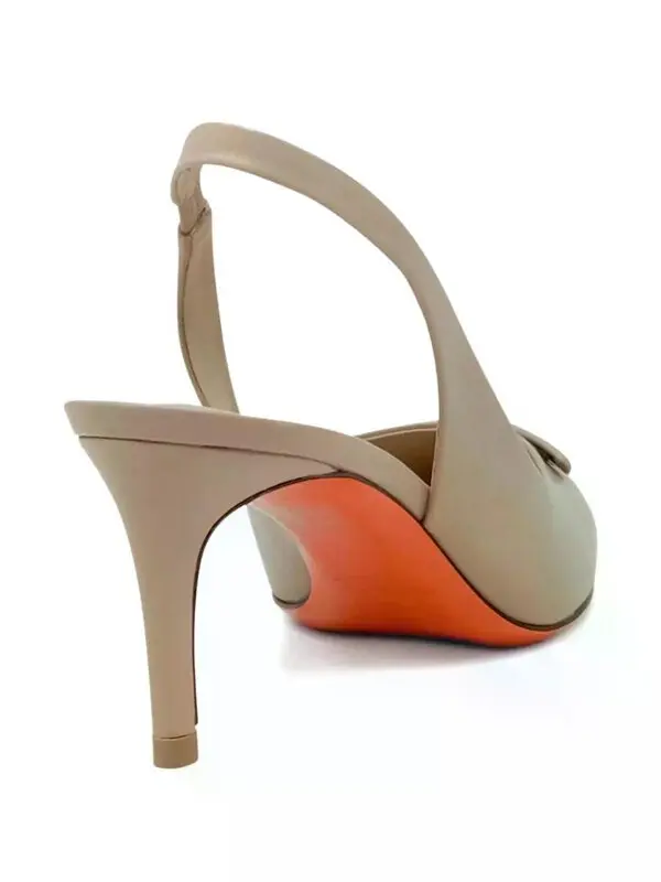 Santoni 65mm Slingback Leather Pumps