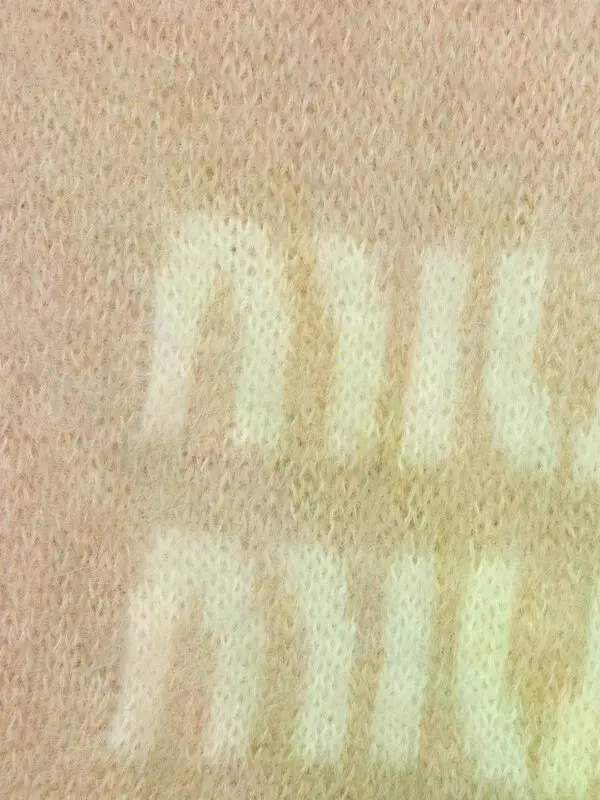 Miu Miu Logo-jacquard Fringed Scarf