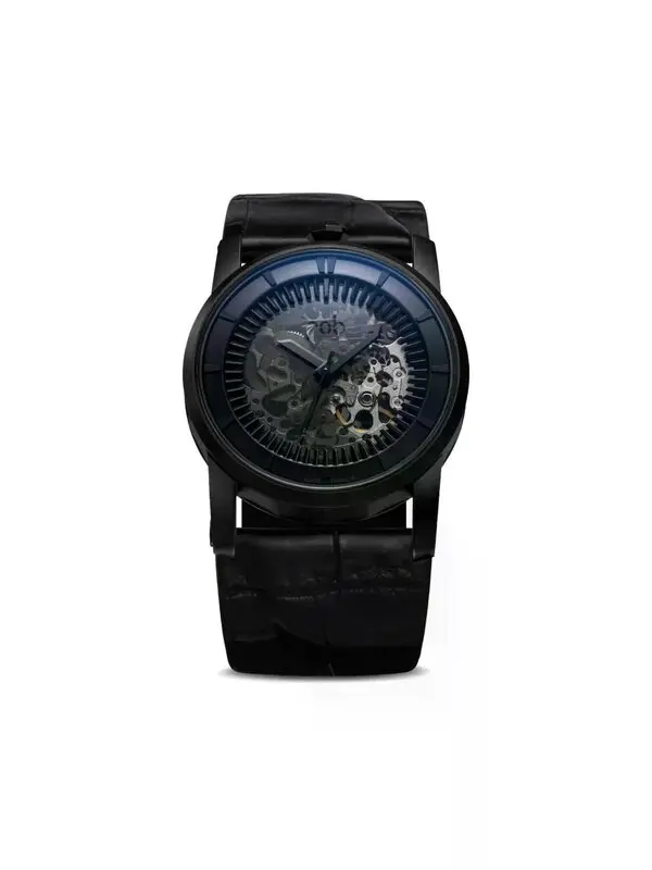 FOB PARIS Skeleton Automatic Watch - Black