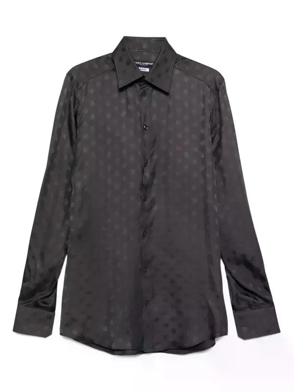 Dolce & Gabbana Logo-pattern Silk Shirt