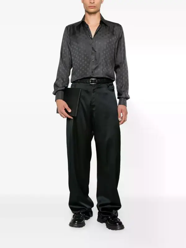Dolce & Gabbana Logo-pattern Silk Shirt