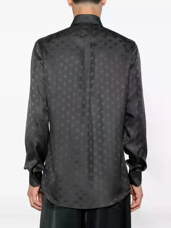 Dolce & Gabbana Logo-pattern Silk Shirt
