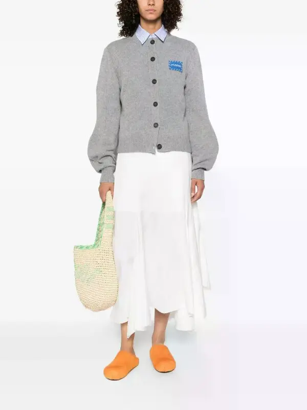 Marni Button-fastening Logo-patch Cardigan