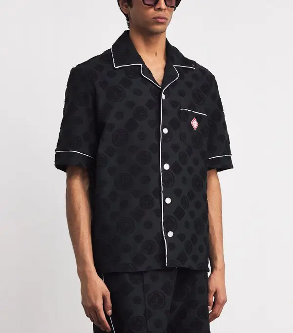 Casablanca Towelling Monogram Shirt - Black