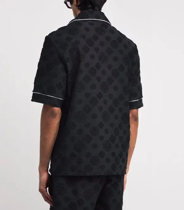 Casablanca Towelling Monogram Shirt - Black