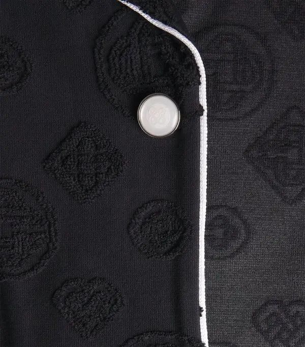 Casablanca Towelling Monogram Shirt - Black