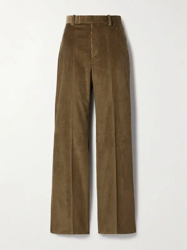 Veronica De Piante Taylor Cotton-corduroy Straight-leg Pants