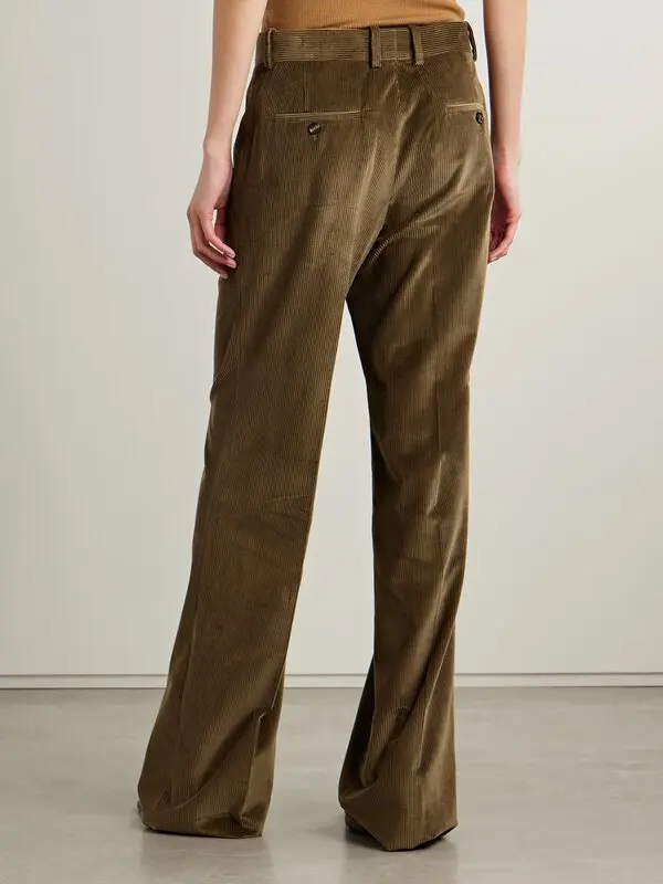 Veronica De Piante Taylor Cotton-corduroy Straight-leg Pants