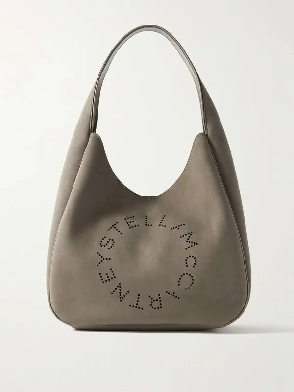 Stella McCartney Perforated Vegan Tote - Sage Green