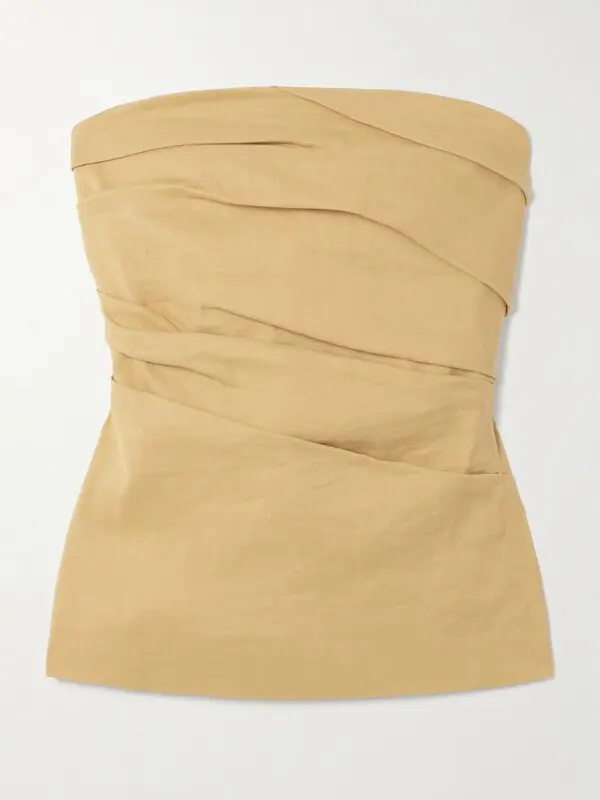 Tove Izel Linen Bandeau Top