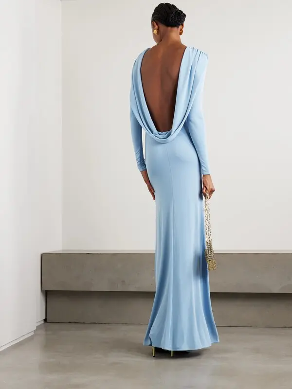 ILKYAZ OZEL The New Arrivals Roisin Open Back Gown