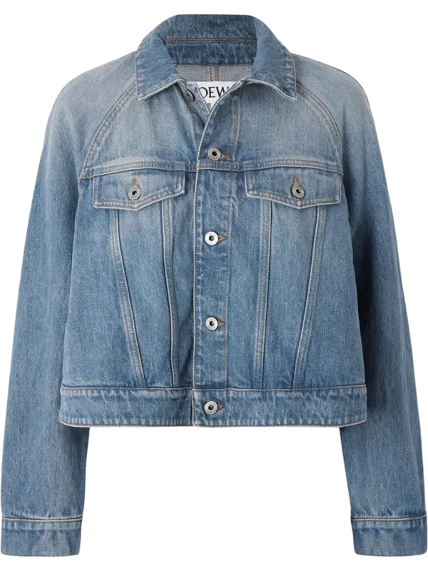 Loewe Trapeze Denim Trucker Jacket - Blue