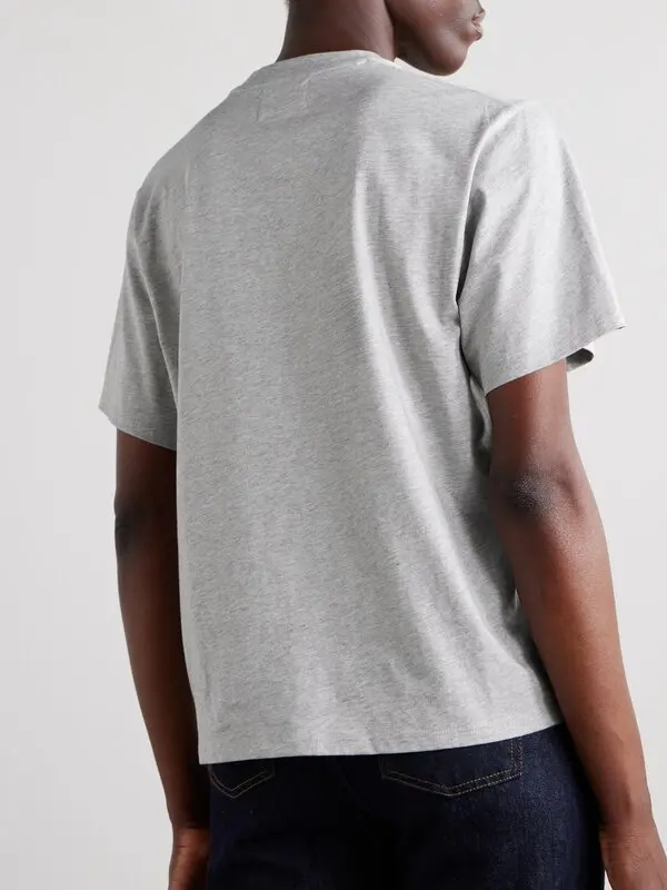 Loulou De Saison Organic Supima Cotton-jersey T-shirt - Gray