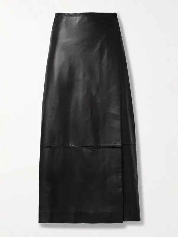 Khaite Quinn Leather Maxi Skirt