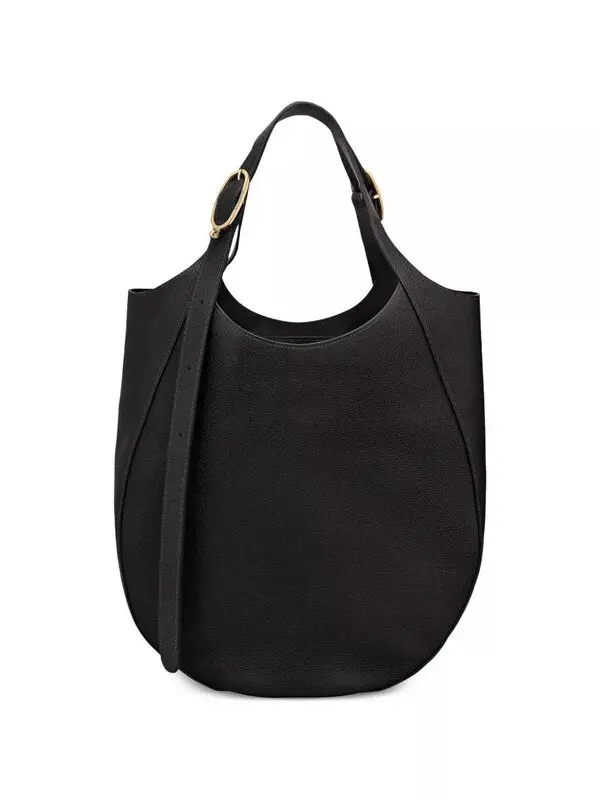 Longchamp Xl Le Foulonné Buckle-detail Tote Bag - Black