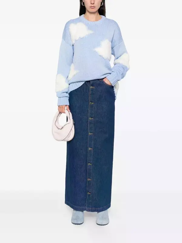 Fiorucci Cloud-appliqué Wool Sweater