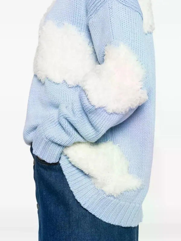 Fiorucci Cloud-appliqué Wool Sweater