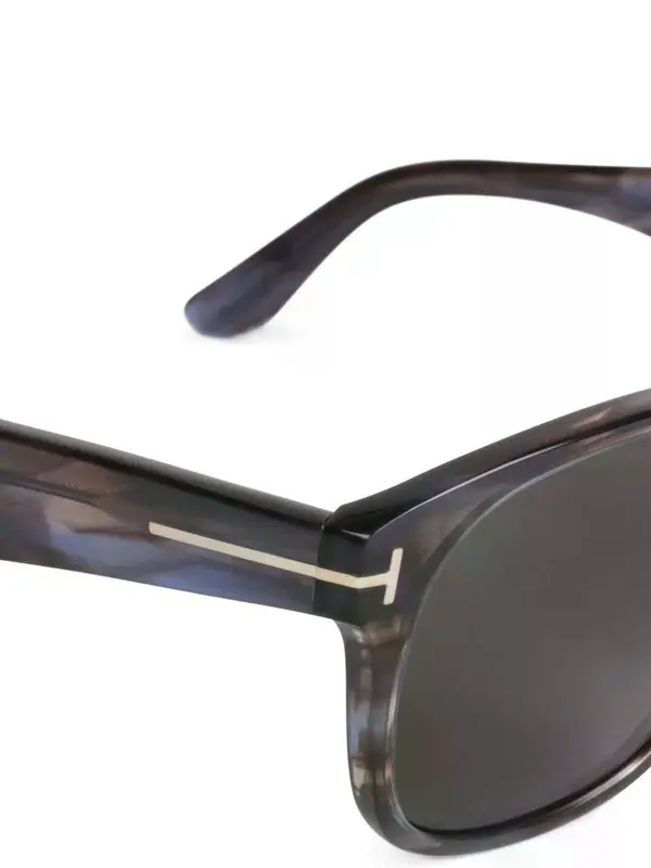TOM FORD Striped Rectangle Sunglasses