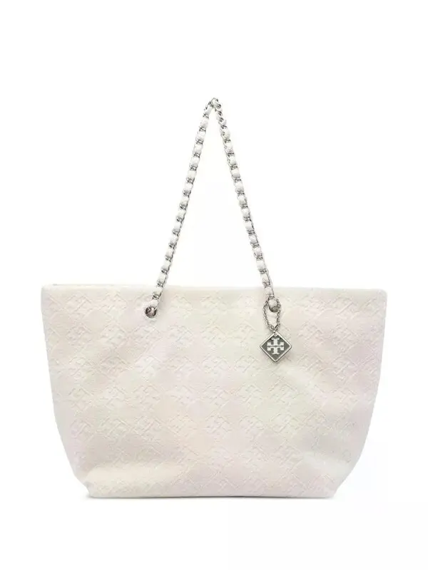 Tory Burch Ella Chain-trimmed Textured Tote Bag